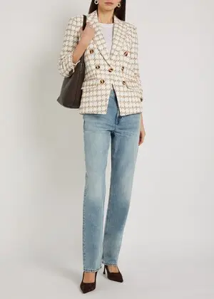 Veronica Beard Ryland Checked Tweed Jacket