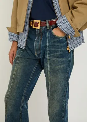 Versace Straight-leg Distressed Jeans