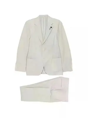 LARDINI Notched-lapel Single-breasted Suit - Neutrals