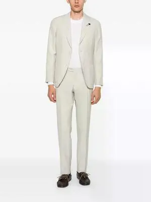 LARDINI Notched-lapel Single-breasted Suit - Neutrals