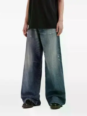Izzue Distressed Wide-leg Jeans