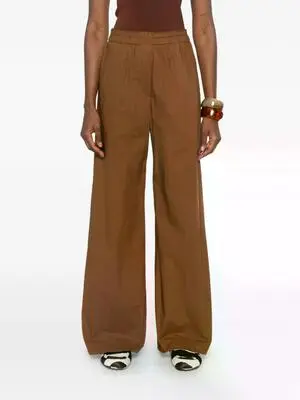 FORTE_FORTE Elasticated-waistband Trousers - Brown