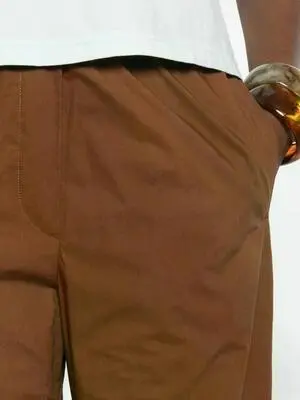 FORTE_FORTE Elasticated-waistband Trousers - Brown