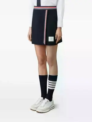 Thom Browne Pique Wrap Skirt With Rwb Trim