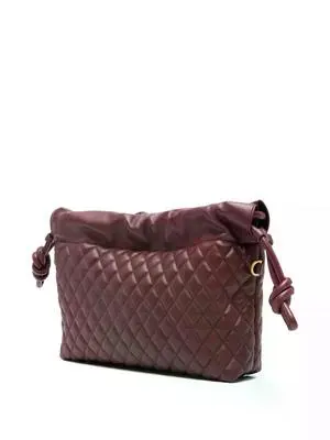 N°21 Eva Quilted Knot Clutch - Red