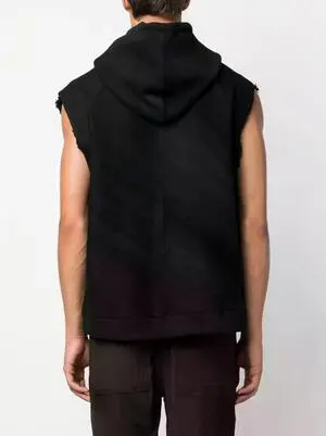 THOM KROM Sleeveless Ribbed-knit Hoodie