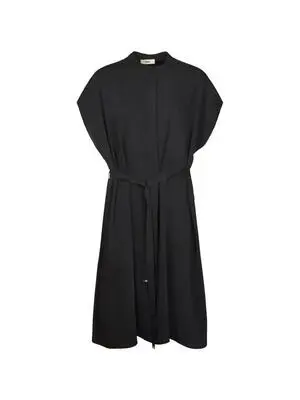 Herno Belted Midi Dress - Black