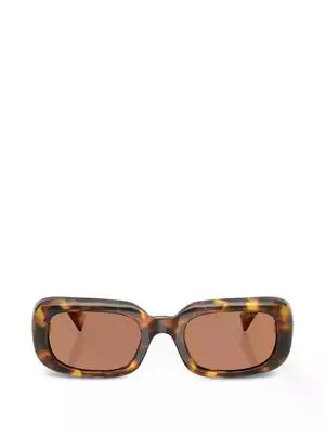 Miu Miu Rectangle-frame Sunglasses - Brown
