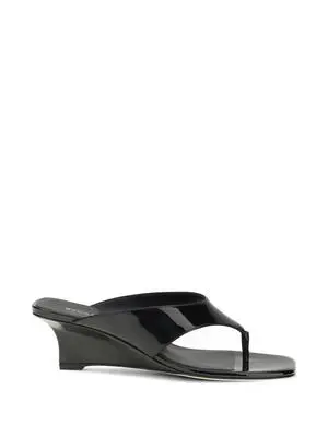 STUART WEITZMAN Vinnie Wedge Sandals - Black