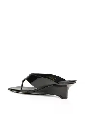 STUART WEITZMAN Vinnie Wedge Sandals - Black