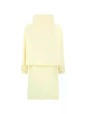 MOORER High-collar Zip-up Coat - Yellow