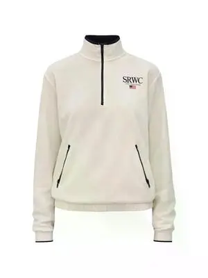 SPORTY & RICH Half-zip Fleece Jacket - Neutrals