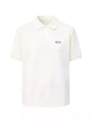 N°21 Logo-embroidered Short-sleeve Polo Shirt