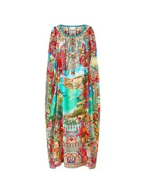 Camilla Printed Off-shoulder Kaftan