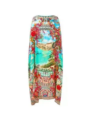 Camilla Printed Off-shoulder Kaftan