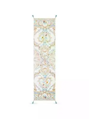 Camilla Crinkle Floral Scarf - White