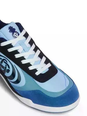 Casablanca Logo-detail Leather Sneakers - Blue