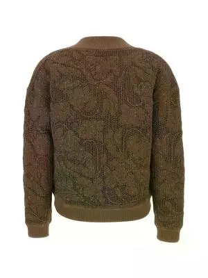 KANGRA Embroidered Sequin Bomber Jacket