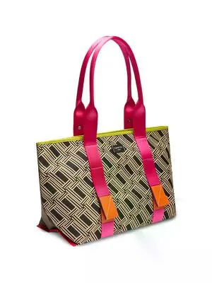 LANCEL Jacquard Zip Tote Bag