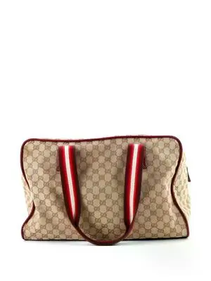 Gucci Web Carry On Duffle Bag Gg Canvas Large