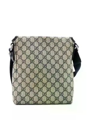 Gucci Flap Messenger Gg Coated Canvas Small Crossbody Bag