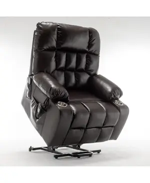 STREAMDALE FURNITURE Lift Chair For Big & Tall W/ Heat & Massage - Wine Red