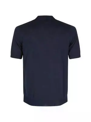 Tagliatore Short Sleeve Polo Shirt - Blue