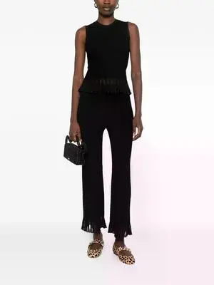 Sandro Ottoman Knit Ruffle Top
