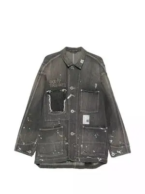 Mihara Yasuhiro Stripe Denim Jacket - Black
