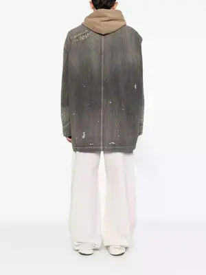 Mihara Yasuhiro Stripe Denim Jacket - Black