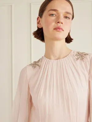 Erdem Crystal-embellished Crêpon Gown