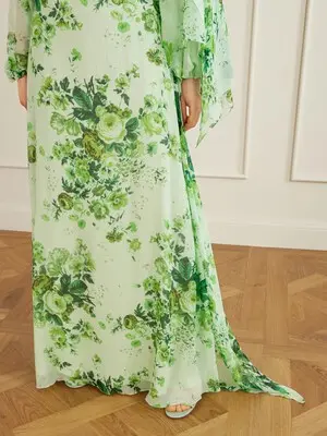 Erdem Floral-print Crêpon Gown