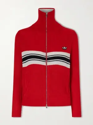 ADIDAS ORIGINALS Logo-embroide Knitted Sweater