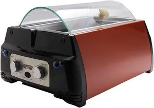 KITCHEN CHEF Indoor Smokeless Rotisserie Grill - Red