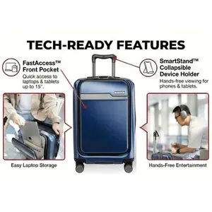 RICARDO BEVERLY HILLS 21" Expandable Carry-on Luggage - Ocean Blue