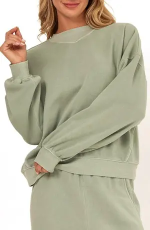 THREADS 4 THOUGHT Mineral Wash Sweatshirt - Wasabi