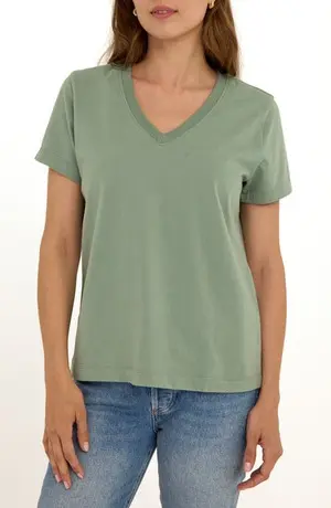 THREADS 4 THOUGHT Organic Cotton V-neck T-shirt - Wasabi