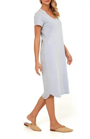 THREADS 4 THOUGHT Ethel Mineral Wash V-neck Cotton Midi Dress