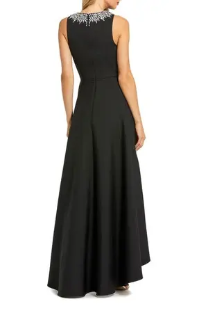 Mac Duggal Crepe Embellished High-low Gown