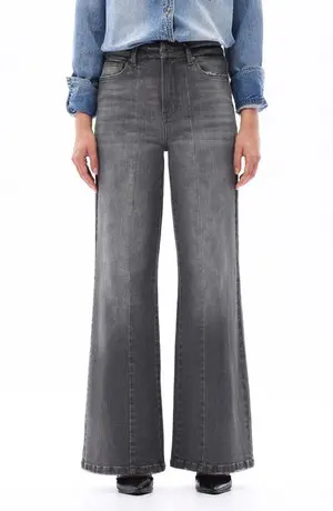 BAYEAS Seamed Wide Leg Jeans