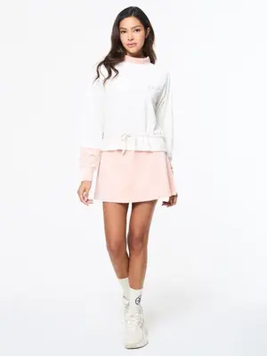 SERGIO TACCHINI Lina Velour Top - Gardenia
