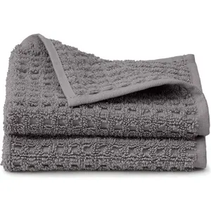 BOLL & BRANCH Set Of 2 Waffle Organic Cotton Washcloths - Stone