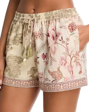 Hemant & Nandita Elasticated Waist Printed Shorts - Multi