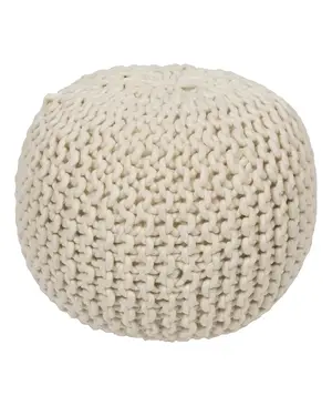 SURYA Desoto Pouf - Tan