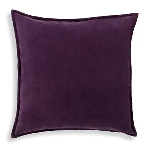 SURYA Cotton Velvet Decorative Pillow Dark Plum