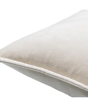 SURYA Cotton Velvet Decorative Pillow - Light Beige