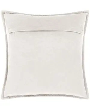 SURYA Cotton Velvet Decorative Pillow - Light Beige