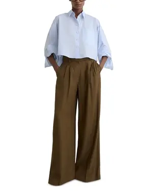 REISS Solenge Cropped Shirt