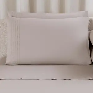 Frette Lush Ajour King Sham, Pair - Greige