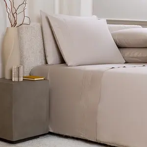 Frette Lush Ajour Sateen Sheet Set, Queen - Greige